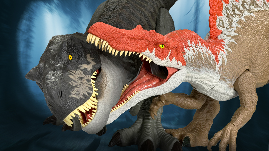 Toy Rematch: Super Colossal JP3 Spinosaurus VS Rebirth's "Ember" T-rex ...